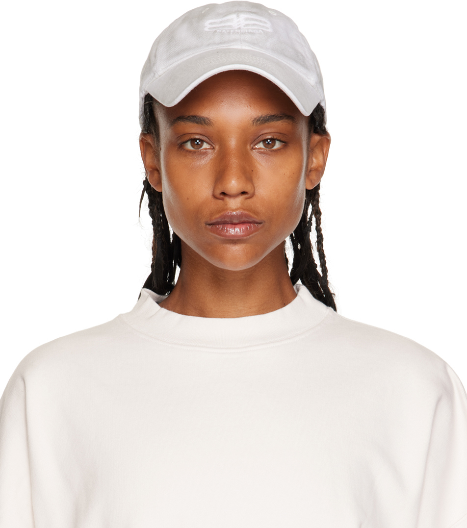 Buy Balenciaga Off-white Bb Paris Icon Cap - 0910 Dirty White W At